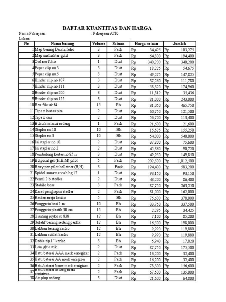 barang atk | PDF
