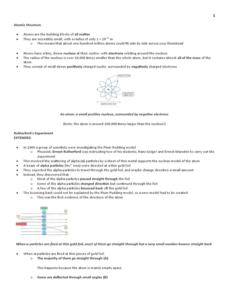 Atomic Structure | PDF | Atomic Nucleus | Nuclear Physics