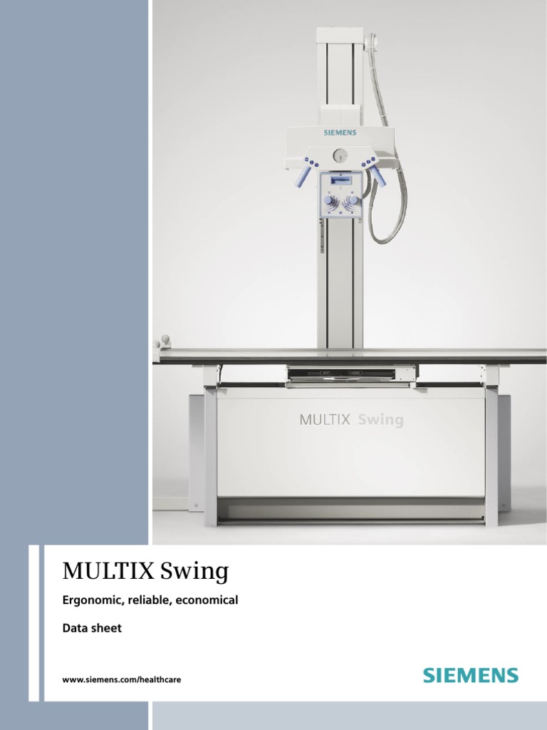 Multix Swing Datasheet - Compress PDF | PDF | Radiography | Manufactured Goods