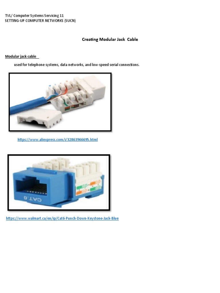 Grade-11_Week-6-InFOSHEET- Creating Modular Jack Cable | PDF | Computer ...
