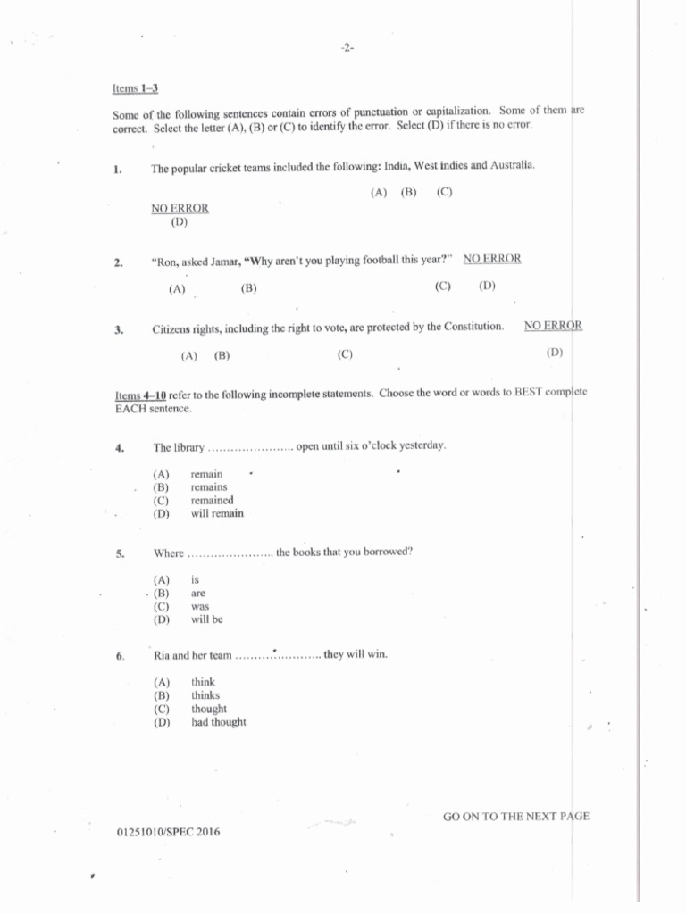 Past Paper 1 2016 | PDF