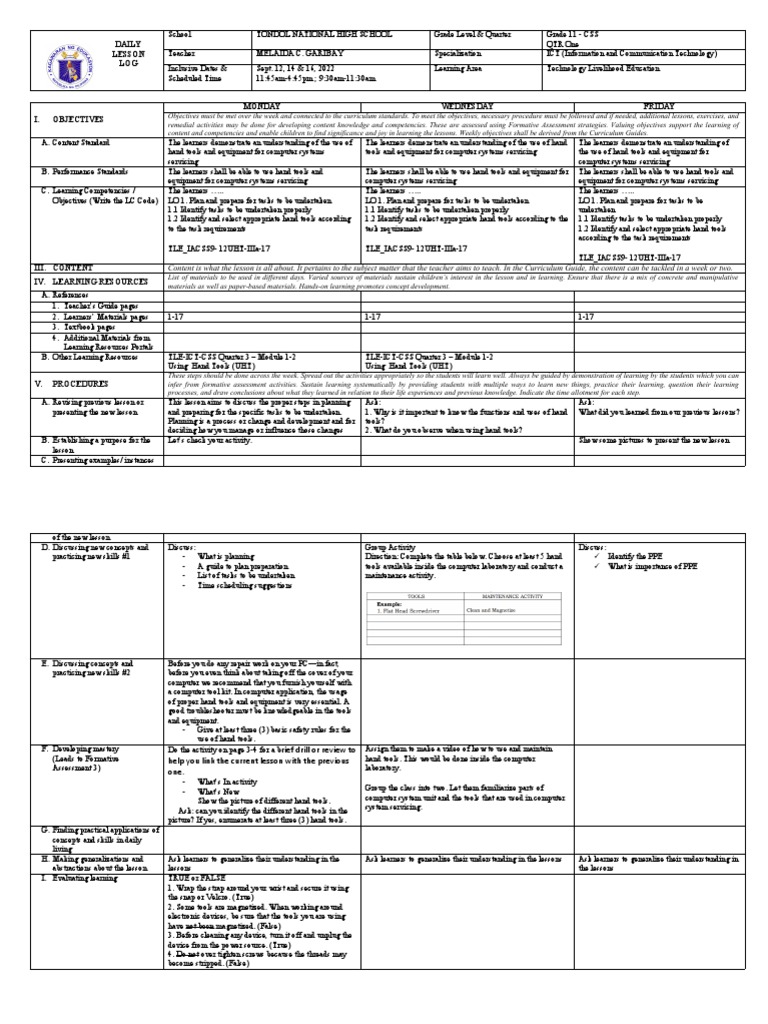 SHS DLL Week 4 | PDF | Computers