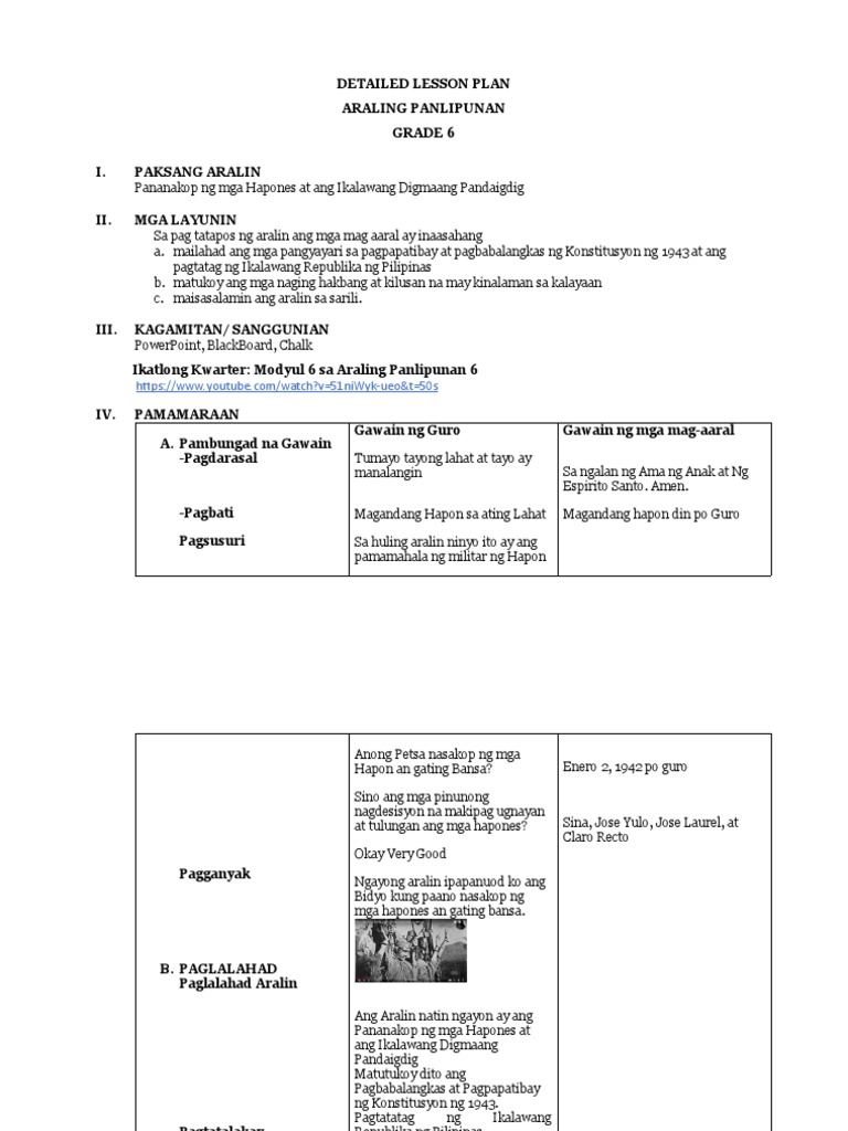 DETAILED LESSON PLAN Ap | PDF