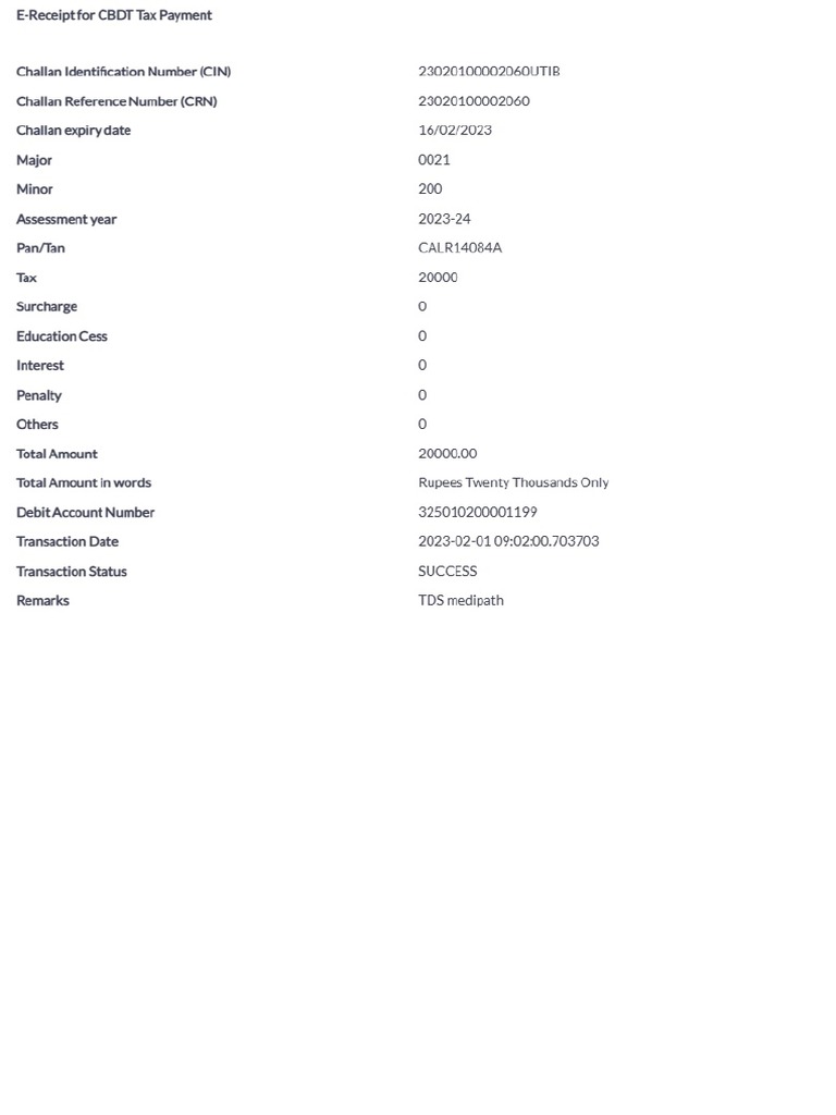 TDS medipath 1st Feb 2023 | PDF