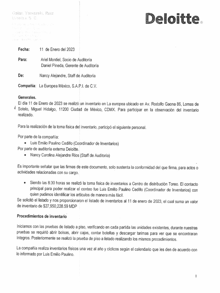 Auditoria Deloitte | PDF