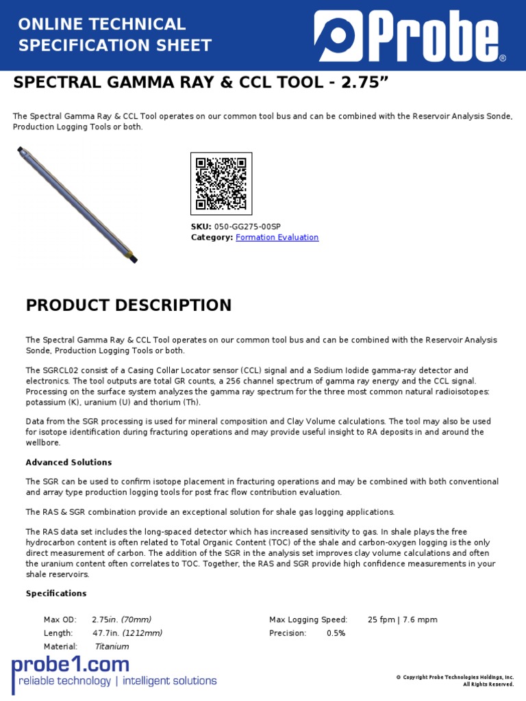 spectral-gamma-ray-ccl-tool-275.pdf | PDF | Physical Sciences | Chemistry