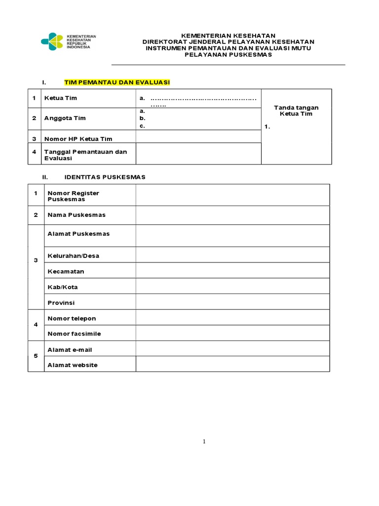 Instrumen FKTP Berprestasi 2023 | PDF