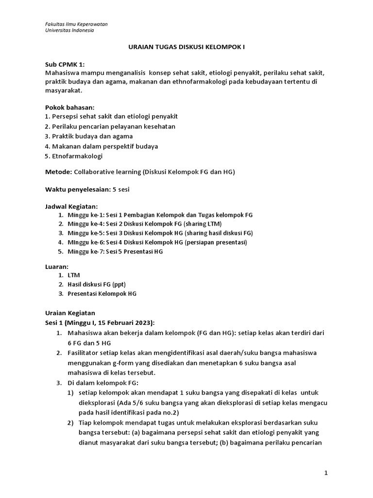 Uraian Tugas DK1 - Transkul - Genap 2022 PDF | PDF