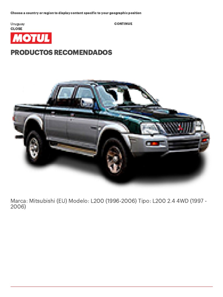 Motul - Lubricants Recommendations | PDF | Tracción en las cuatro ...