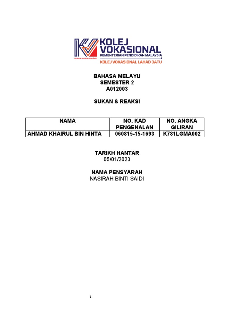 PB Bahasa Melayu | PDF