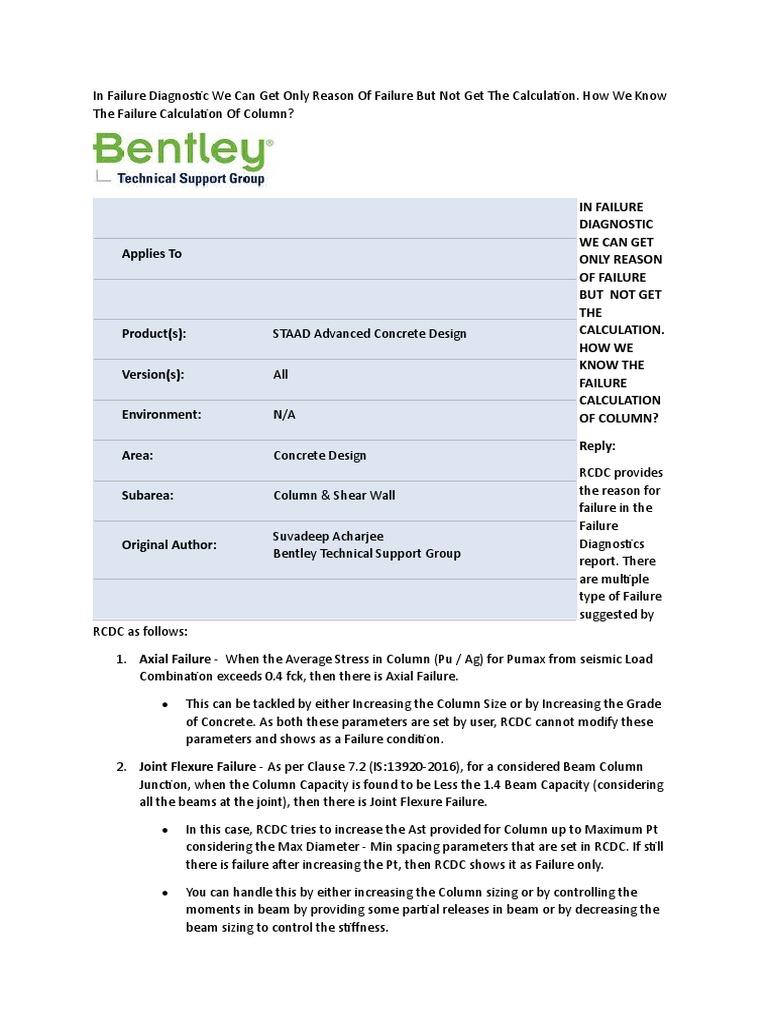 RCDC Failure Keys | PDF | Beam (Structure) | Strength Of Materials