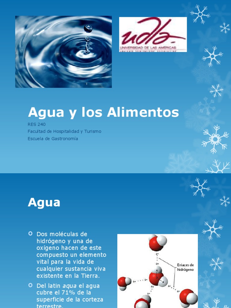 Agua y Los Alimentos | PDF | Agua | Congelación