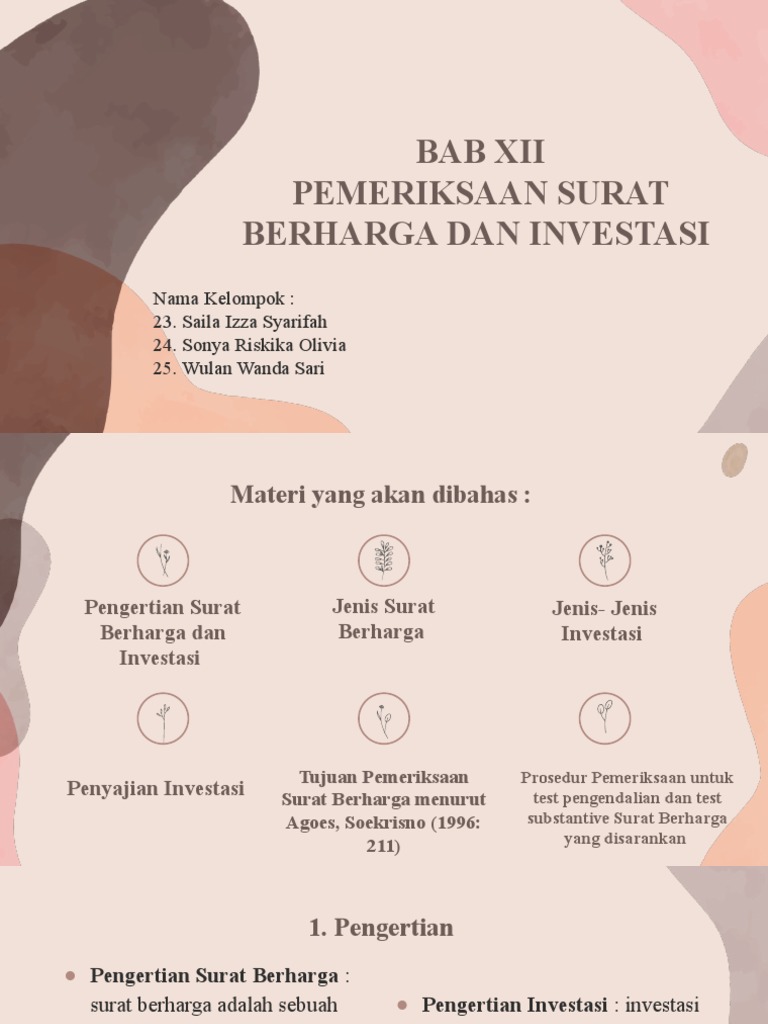 Kel.12 Pemeriksaan Surat Berharga Dan Investasi | PDF