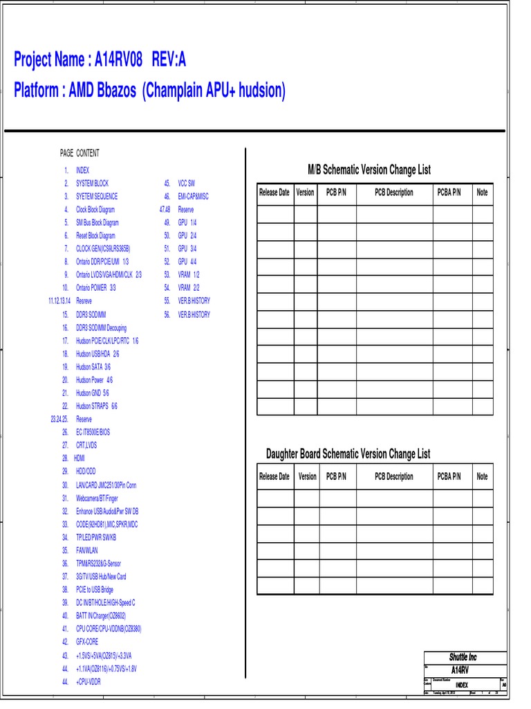Placa 9 - SHUTTLE A14RV08 - 71R-A14RV4-T840 - REV A0 10ABR2012 | PDF | Computer Data ...