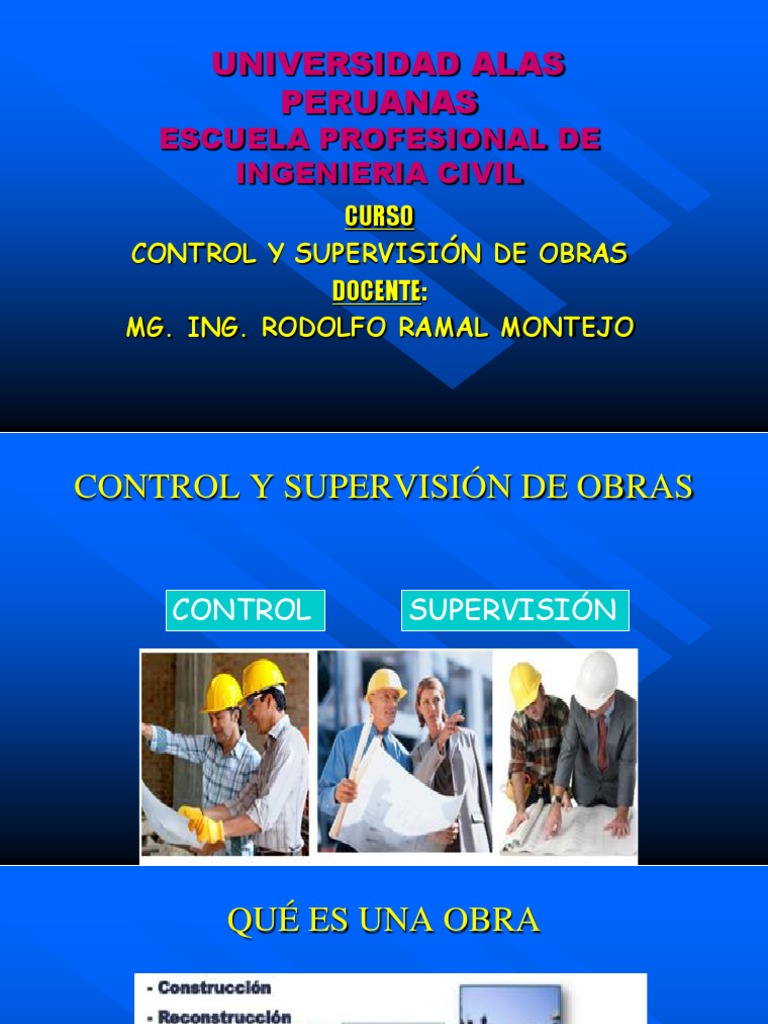 Residencia y Supervisión de Obras PDF | PDF