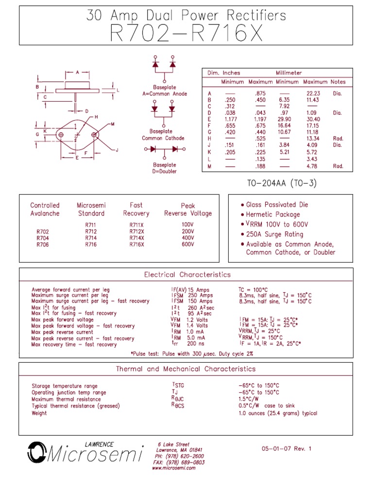 Datasheet 711 PDF | PDF