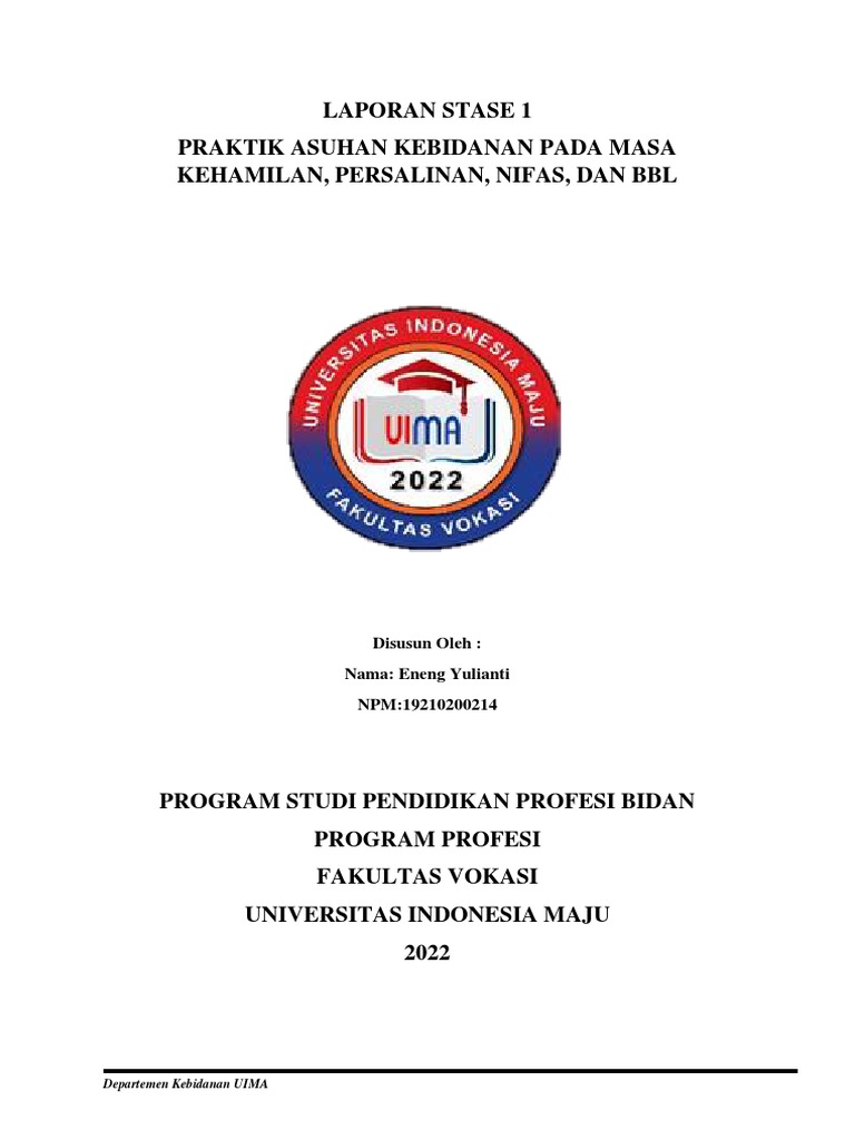 Laporan Stase 1 PDF | PDF