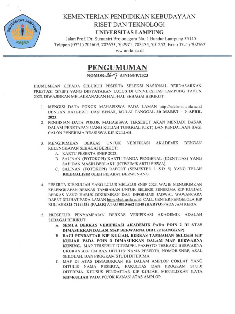 Konsideran SNBP 2023 - Press | PDF