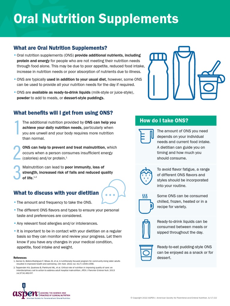 Oral Nutrition Supplements | PDF | Nutrition | Diet & Nutrition