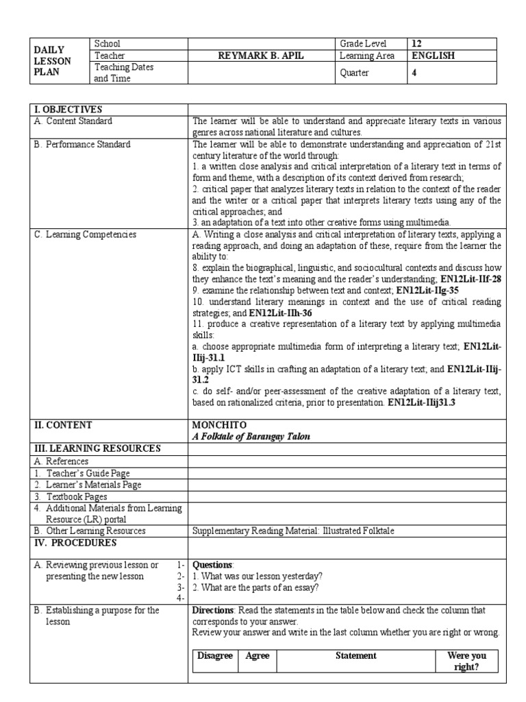 Lesson-23-3rd-Quarter-Pliant-like-a-Bamboo.docx | PDF | Learning ...