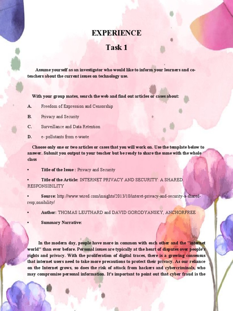 Ed 201 Module 2 PPT 1 | PDF | Privacy | Cybercrime