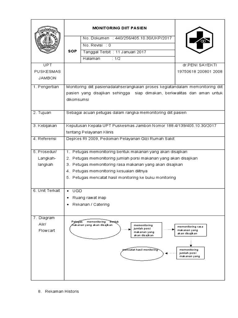 Monitoring Diet Pasien | PDF