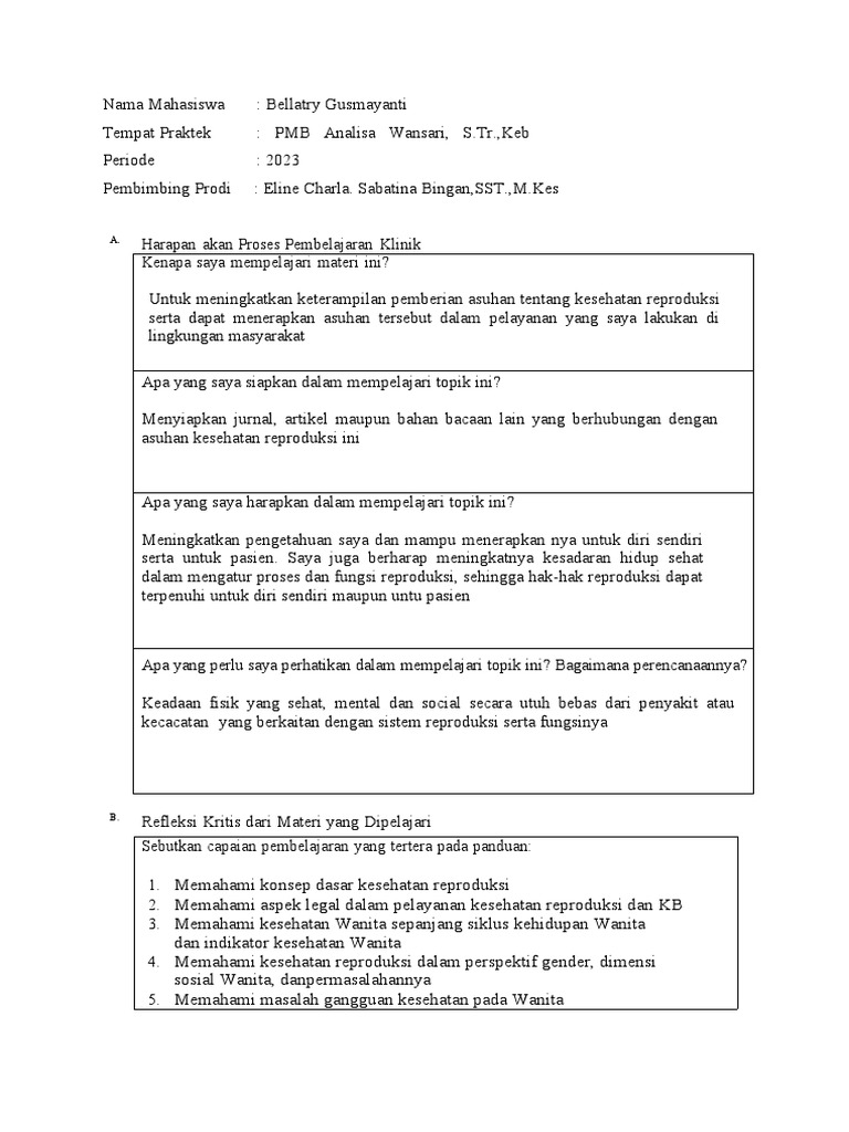 Bellatry Gusmayanti Kespro | PDF | Pengembangan Diri | Sains & Matematika