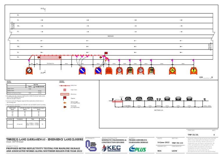 TMP Drawing - EL3L | PDF | Speed Limit | Transportation Engineering