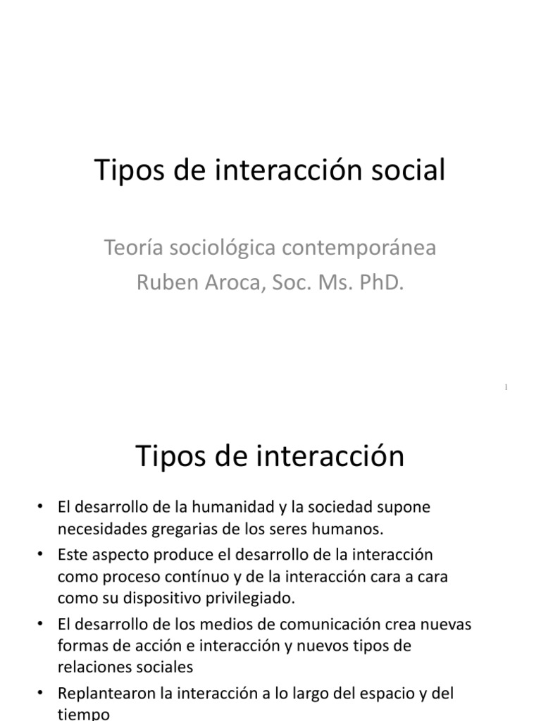 Tipos de Interacción Social y Medios | PDF | Información | Medios de comunicación)