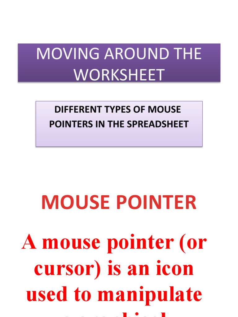 An Overview of Common Mouse Pointers in Microsoft Excel: Descriptions ...