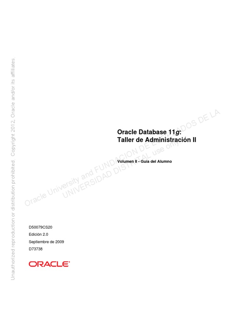 Taller Administracion II | PDF | Apoyo | Oracle Corporation
