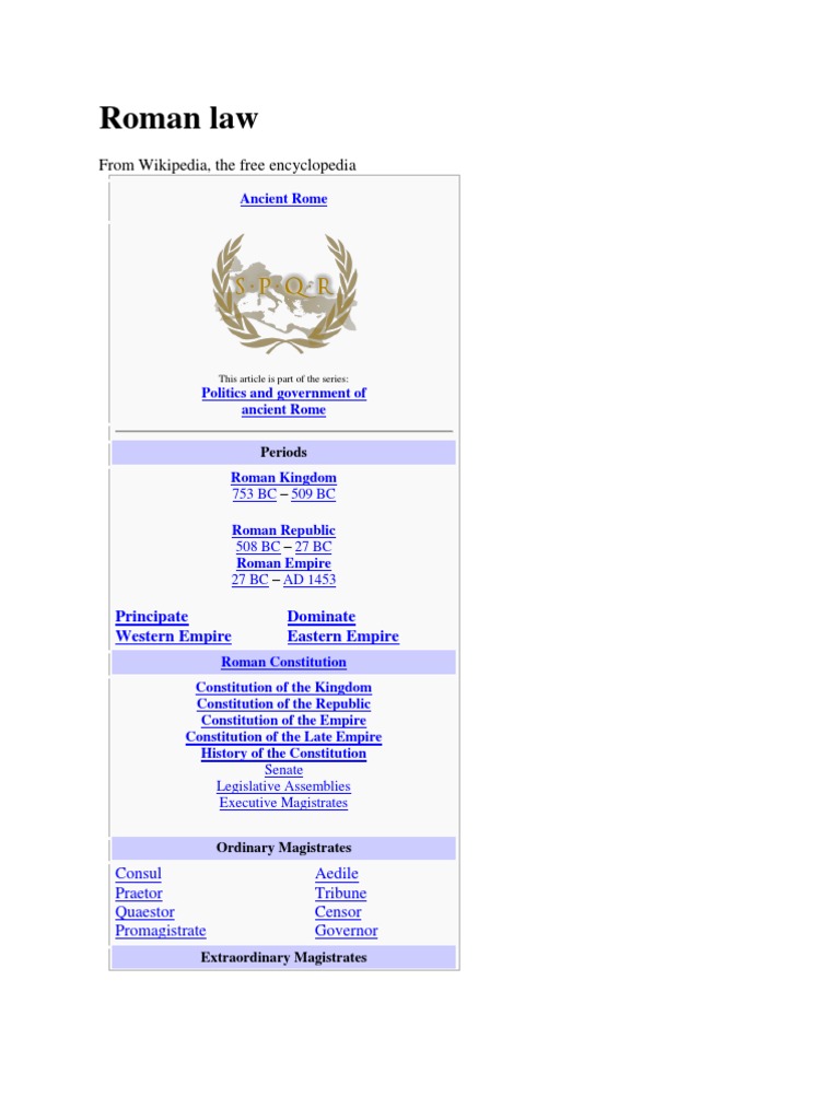 Roman Law | PDF | Roman Law | Julius Caesar
