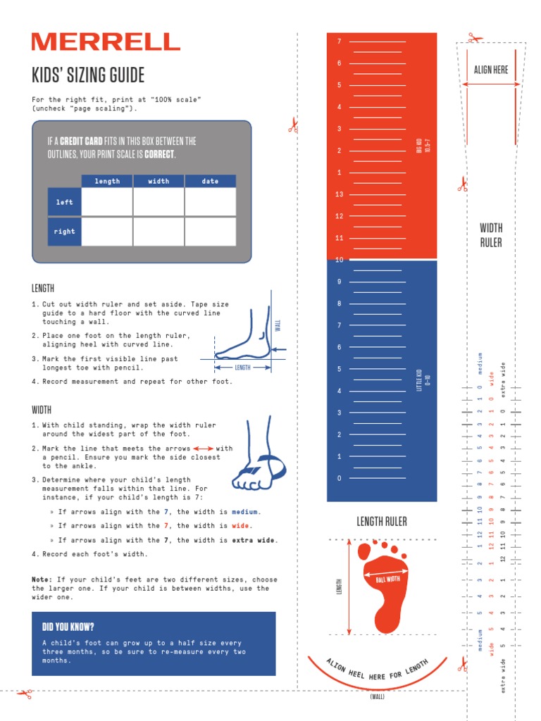 Merrell_Kids_Footwear_Sizing_Guide | PDF | Foot