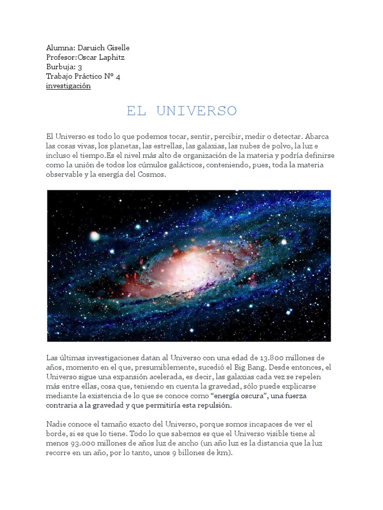 El Universo | PDF | Universo | Big Bang
