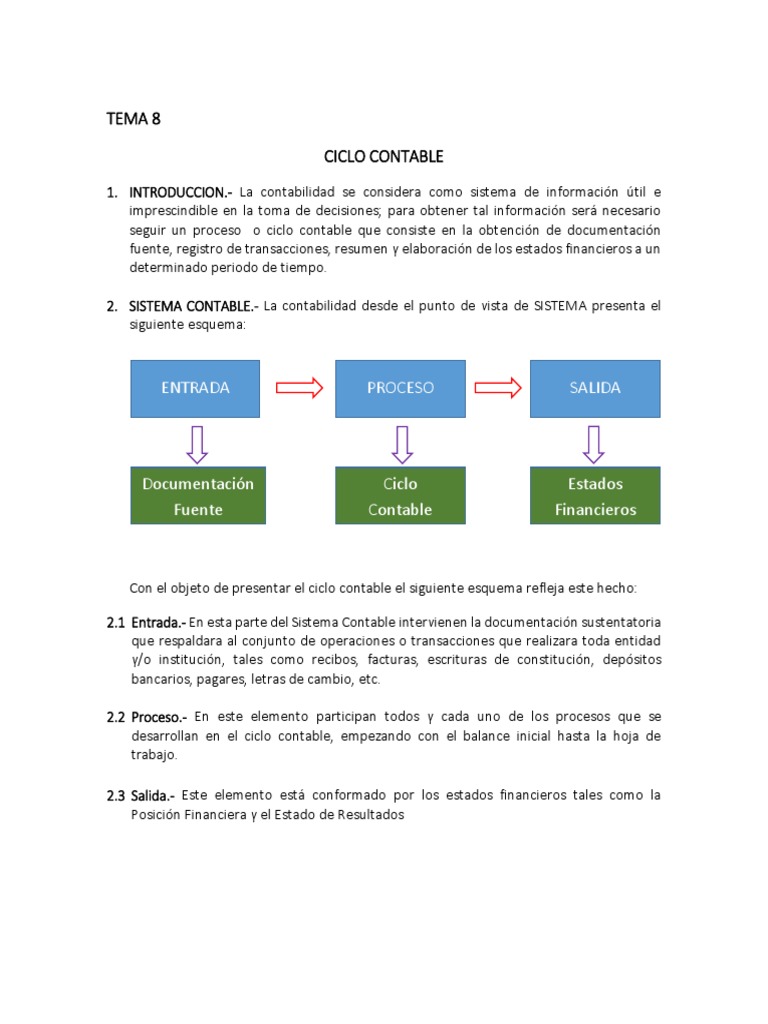 TEMA 8 - Ciclo - Contable | PDF