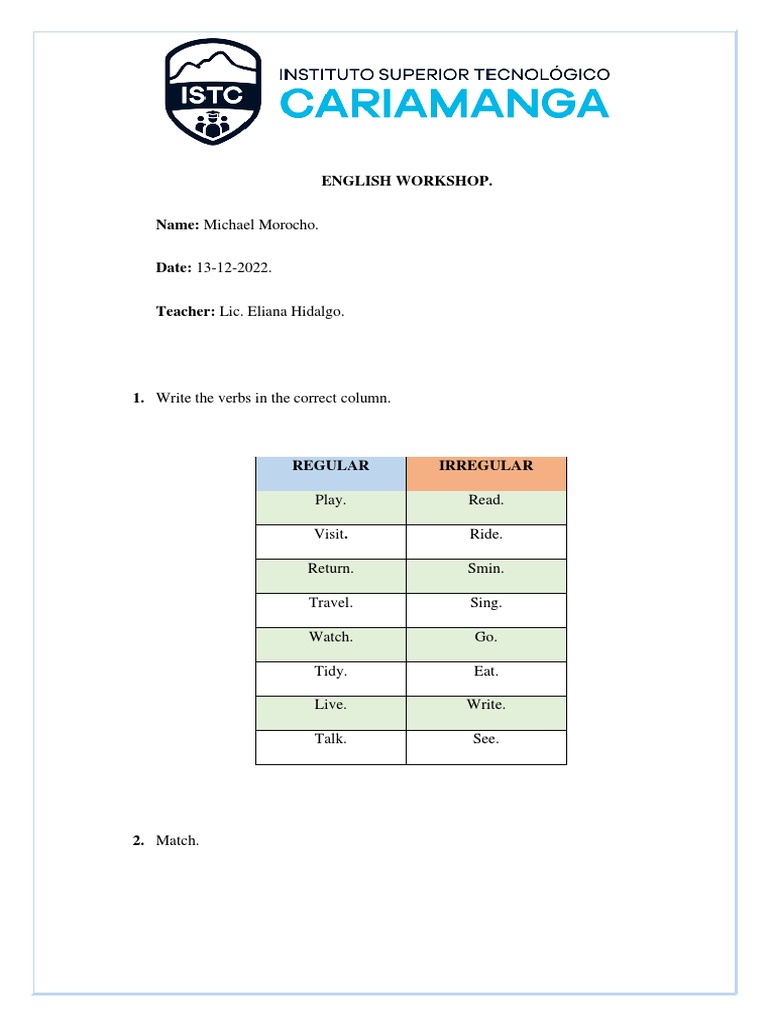 English Workshop | PDF