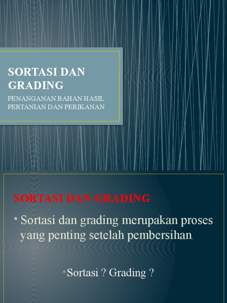 Sortasi Dan Grading | PDF