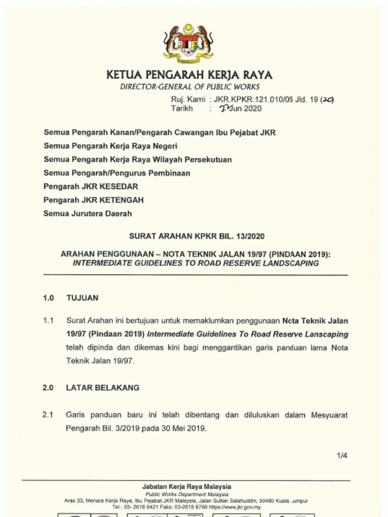 Arahan Penggunaan - Nota Teknik Jalan | PDF
