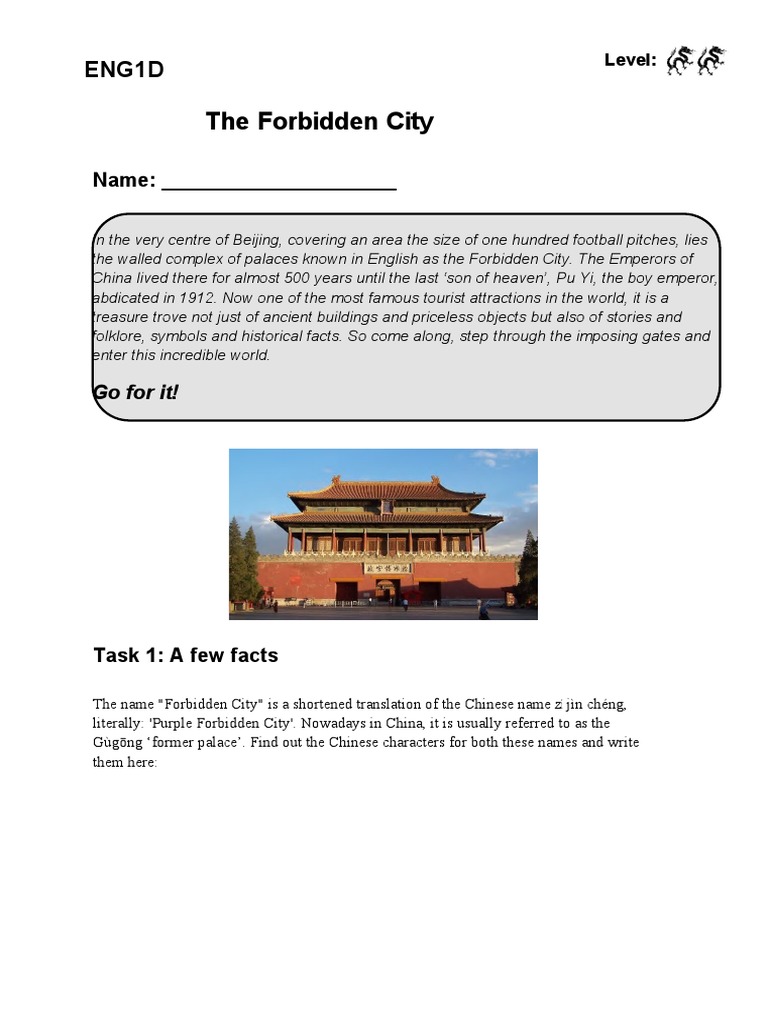 The Forbidden City: Eng1D | Download Free PDF | Feng Shui | China