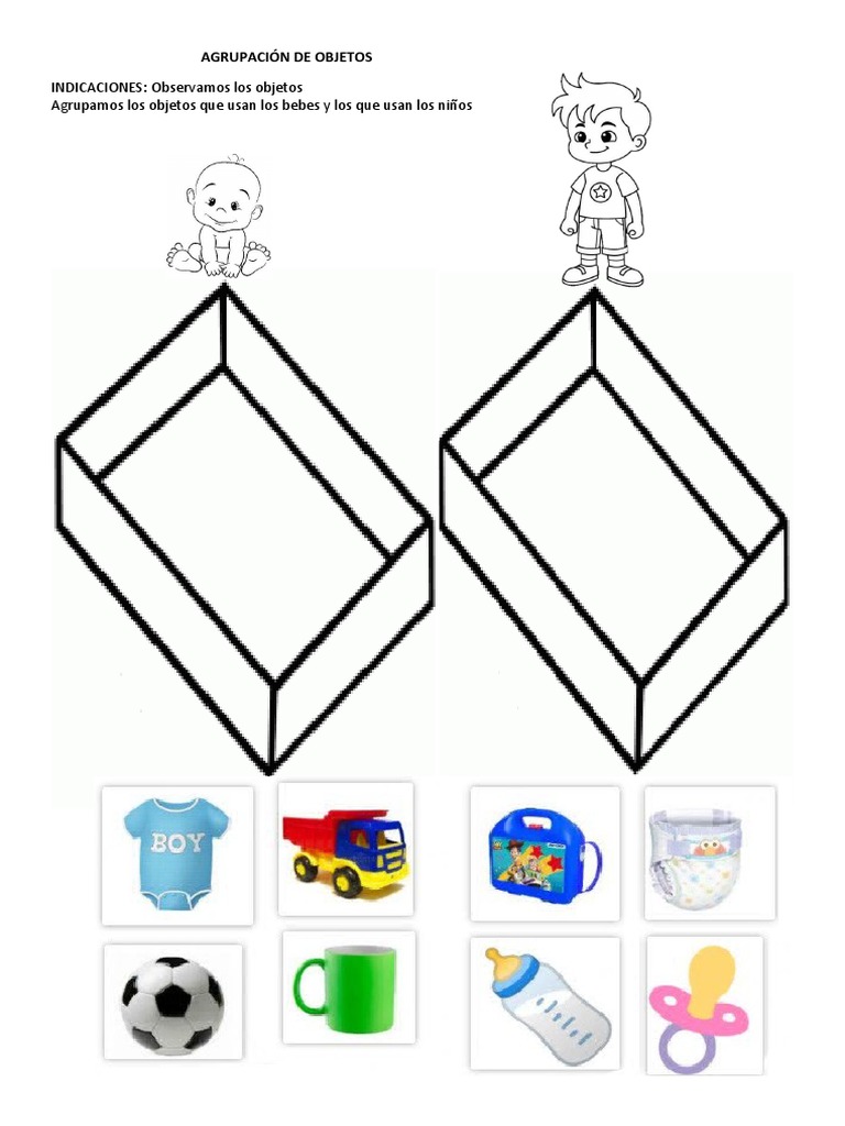 AGRUPACIÓN DE OBJETOS BEBE Y NIÑOS.docx | PDF