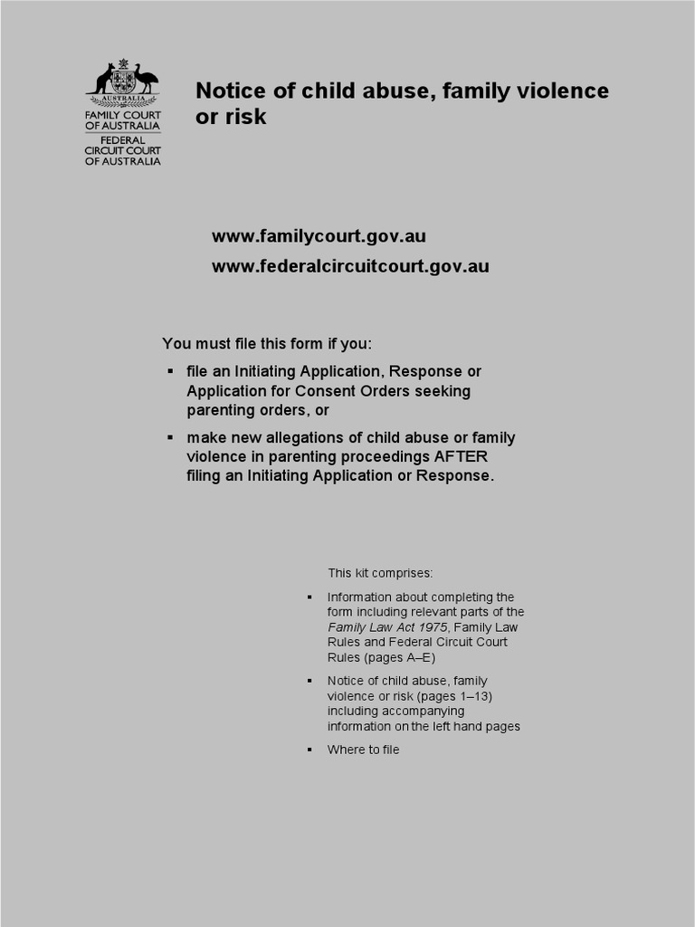 Notice of Child Abuse | Download Free PDF | Child Neglect | Domestic ...