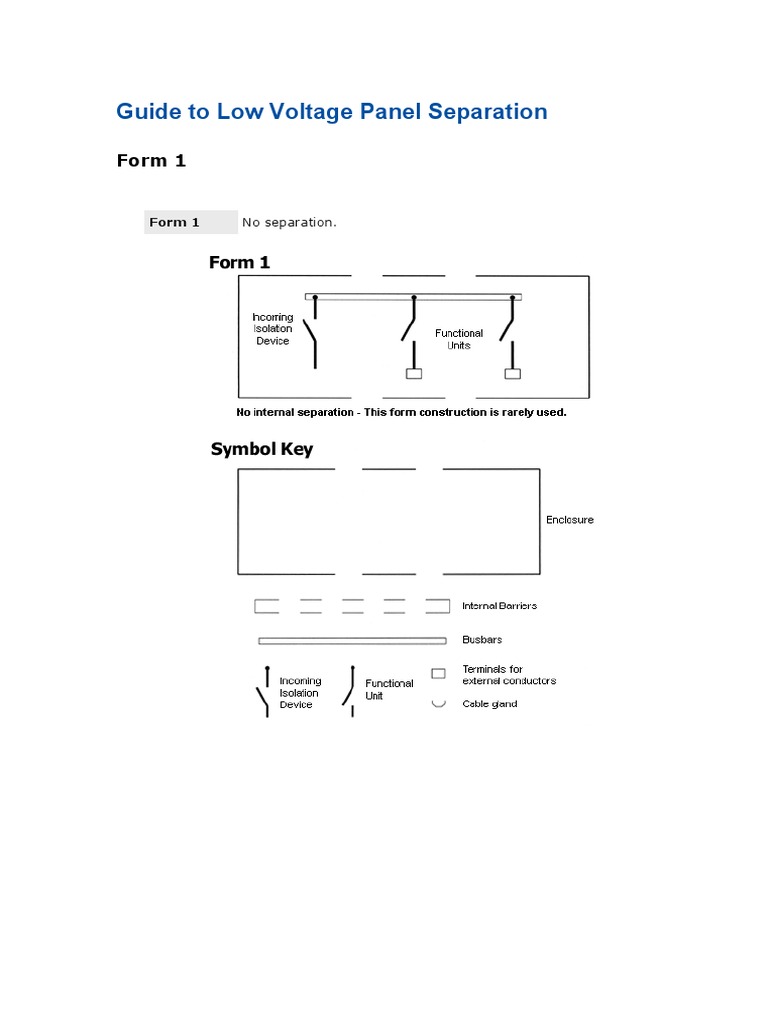 Guide To Low Voltage Panel Separation | PDF | Electrical Conductor ...