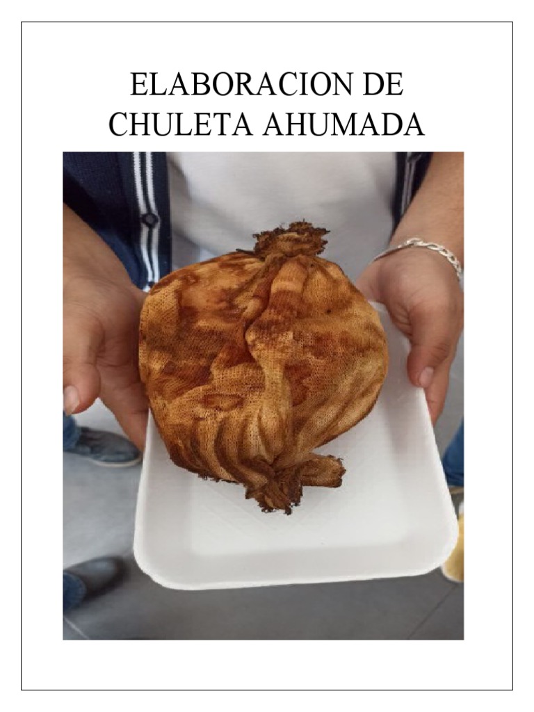 Jgtr-Elaboracion de Chuleta Ahumada | PDF | Carne | Curado (Conservación de Alimentos)