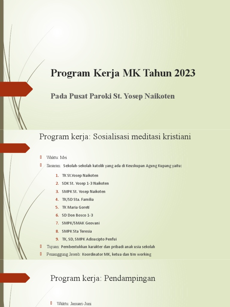 Program Kerja MK 2023 | PDF