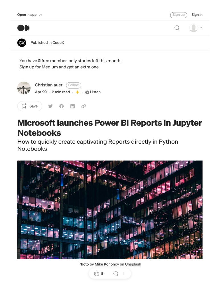 Microsoft Launches Power BI Reports in Jupyter Notebooks - by ...