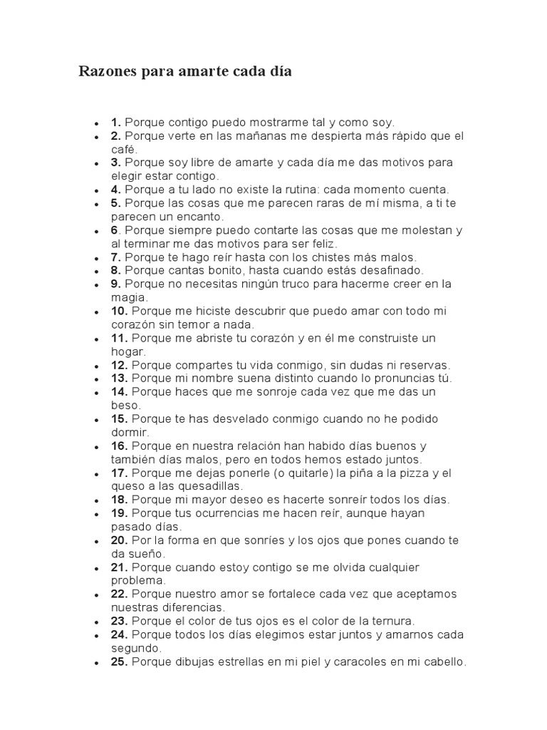 365 Razones para Amarte Cada Día | PDF | Amor