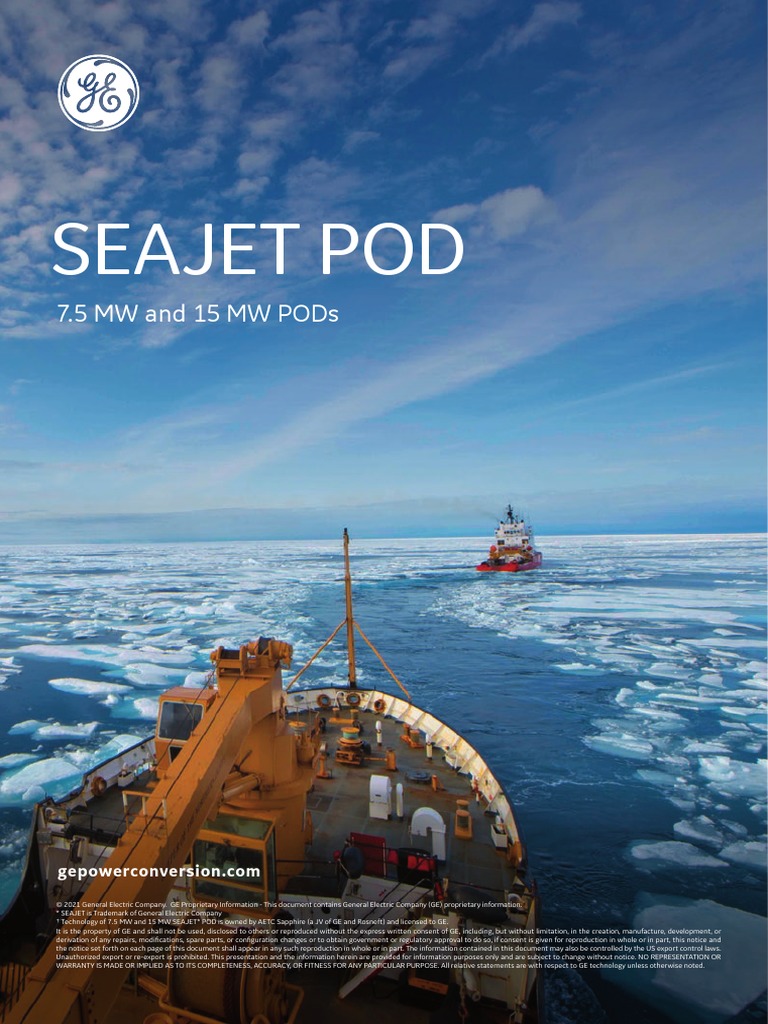 SEAJET POD 7.5MW and 15MW PODs - GE | PDF | Electric Motor | Mechanical ...