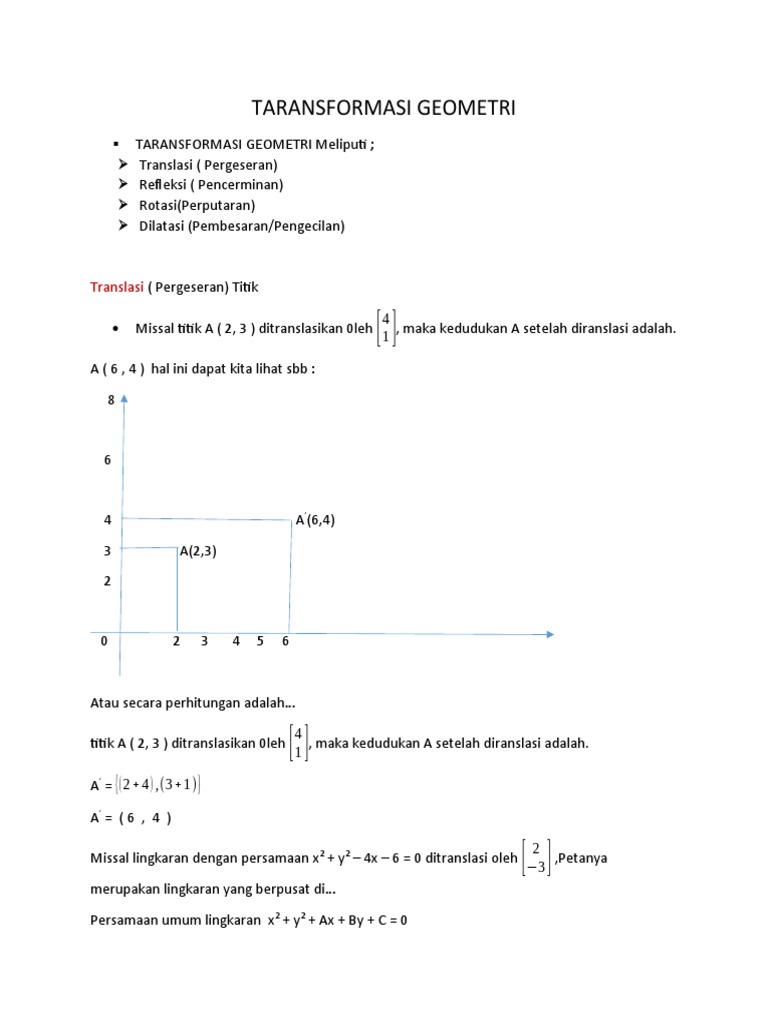 Taransformasi Geometri | PDF | Metode & Bahan Ajar