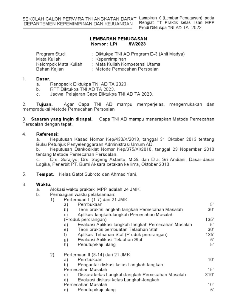 Lembar Penugasan MPP | PDF