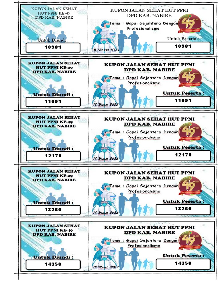 Kupon Jalan Sehat Jdi | PDF